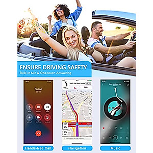 COMSOON Bluetooth 5.0 Receiver for Car, Noise Cancelling Bluetooth AUX Adapter, Bluetooth Music Receiver for Home Stereo/Wired Headphones/Hands-Free Call,16H Battery Life-Black+Silver