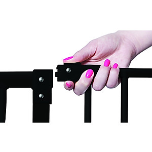 Dreambaby Liberty Security Baby Safety Gate - with Smart Stay Open Feature - Fits Openings 39-42 inches Wide - Black - Model L920BB