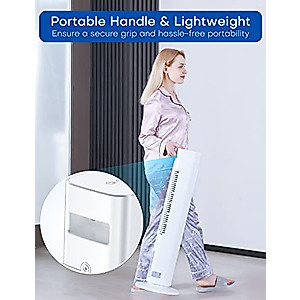 TEMEIKE 3-IN-1 Evaporative Air Cooler, 35'' Windowless Tower Air Conditioner Portable for Room with Remote, 60° Oscillation, 7H Timer Swamp Cooler, 4 Ice Packs, Evaporative Cooler for Home Bedroom