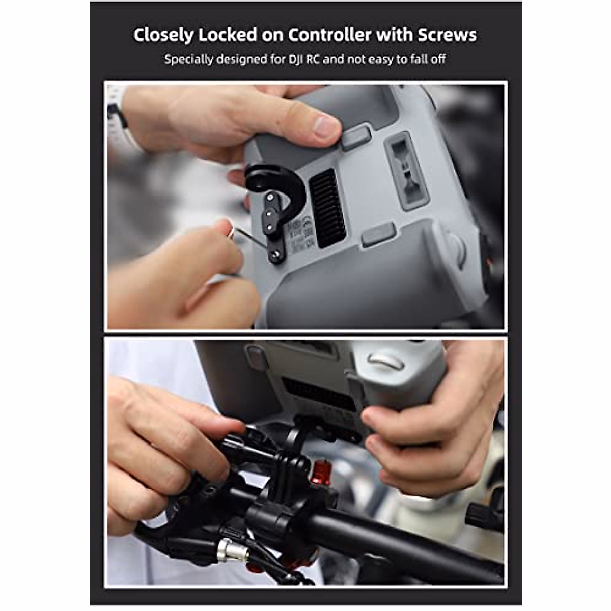 Anbee Bike Holder Bar Hand Mount Bicycle Holder Bracket for DJI RC Controller, Compatible with DJI Mini 3 / Mini 3 Pro Drone and Action Cameras