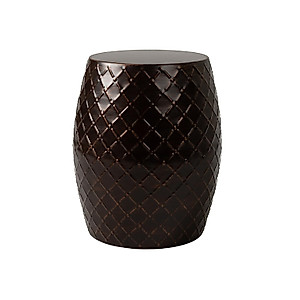 Balkene Home 63261 Patio Sense Braga Metal Stool Table Truly Crossfunctional Planter Sense End Table Stool Living Room Bedroom Side Sofa Table Modern Decor - Antique Bronze Finish