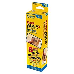 Kodak Gold Ultramax 400 Color Negative Film ISO 400, 35mm, 24 Exposures (5 Roll Pack) 195 4841