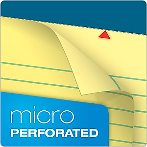 TOPS Docket Writing Pads, 5" x 8", Jr. Legal Rule, Canary Paper, 50 Sheets, 12 Pack (63350)