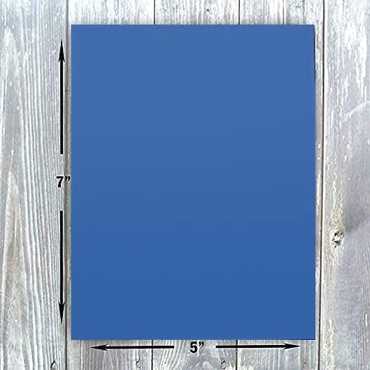 Hamilco Colored Scrapbook Cardstock Paper 5x7 Card Stock Paper 65 lb Cover 100 Pack (Cobalt Blue)