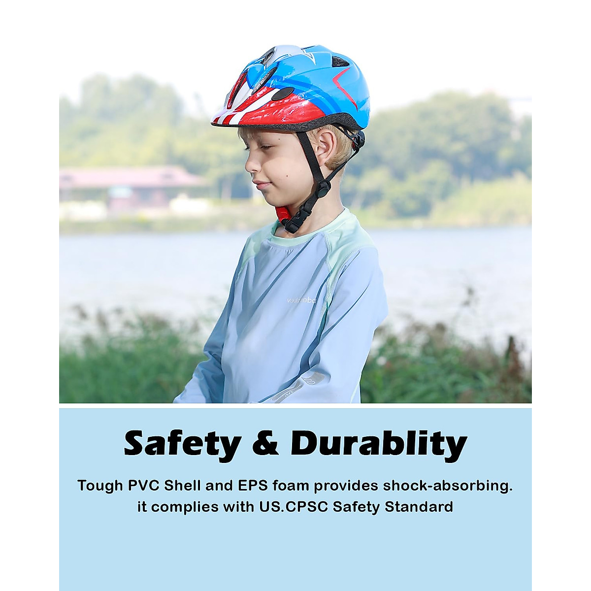 Atphfety Kids Toddler Bike Helmet,Adjustable Boys Girl Helmets from Baby to Children(Age 1-8),Multi Sports for Bicycle Skate Scooter with LED Light