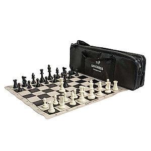 U.S. Chess Supreme Triple Weighted Chess Set Combo (Black)
