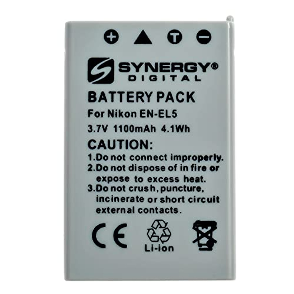 Synergy Digital SDENEL5 Lithium-Ion Battery - Rechargeable Ultra High Capacity (3.7V 1100 mAh) - Replacement for Nikon EN-EL5