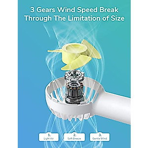 JISULIFE Neck Fan 4000 mAh Hands Free Bladeless Fan+ Mini Handheld Fan 2000 mAh USB Powered For Indoor Outdoor