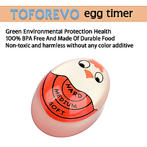 Egg Timer Sensitive Hard & Soft Boiled Color Changing Indicator Tells When Eggs are Ready (Red 2pack)