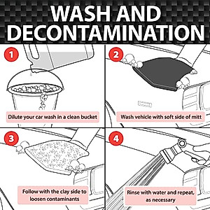 Malco Kozak Clay Wash Mitt – Advanced Polymer Technology/Removes Tree Sap, Paint Overspray, Water Spots and Rail Dust/for Use on Automotive Paint, Glass and Trim (8130724)