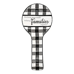 Pavilion Gift Company Pavilion-Kitchens were made to bring families together 8.75" spoon rest, Black