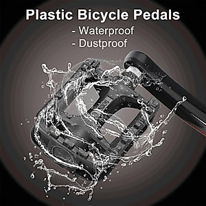 Bicycle Pedals, Mountain Bike Pedals Lightweight Bike Pedals for MTB BMX Pedal, Nylon Fiber Anti-Skid Pedals 9/16 Inch Spindle Road Bike Pedals Bicycle Platform Pedals