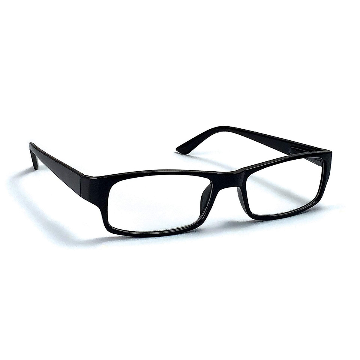 Boost Eyewear 6 Pack Reading Glasses, Traditional Black Frames, for Men and Women, with Comfort Spring Loaded Hinges, Black, 6 Pairs (+3.00)