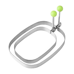 2pcs Egg Ring Square Pancake Mold Creative Stainless Steel Omelette Cooking Mold Non-Stick Kitchen Cooking Tools