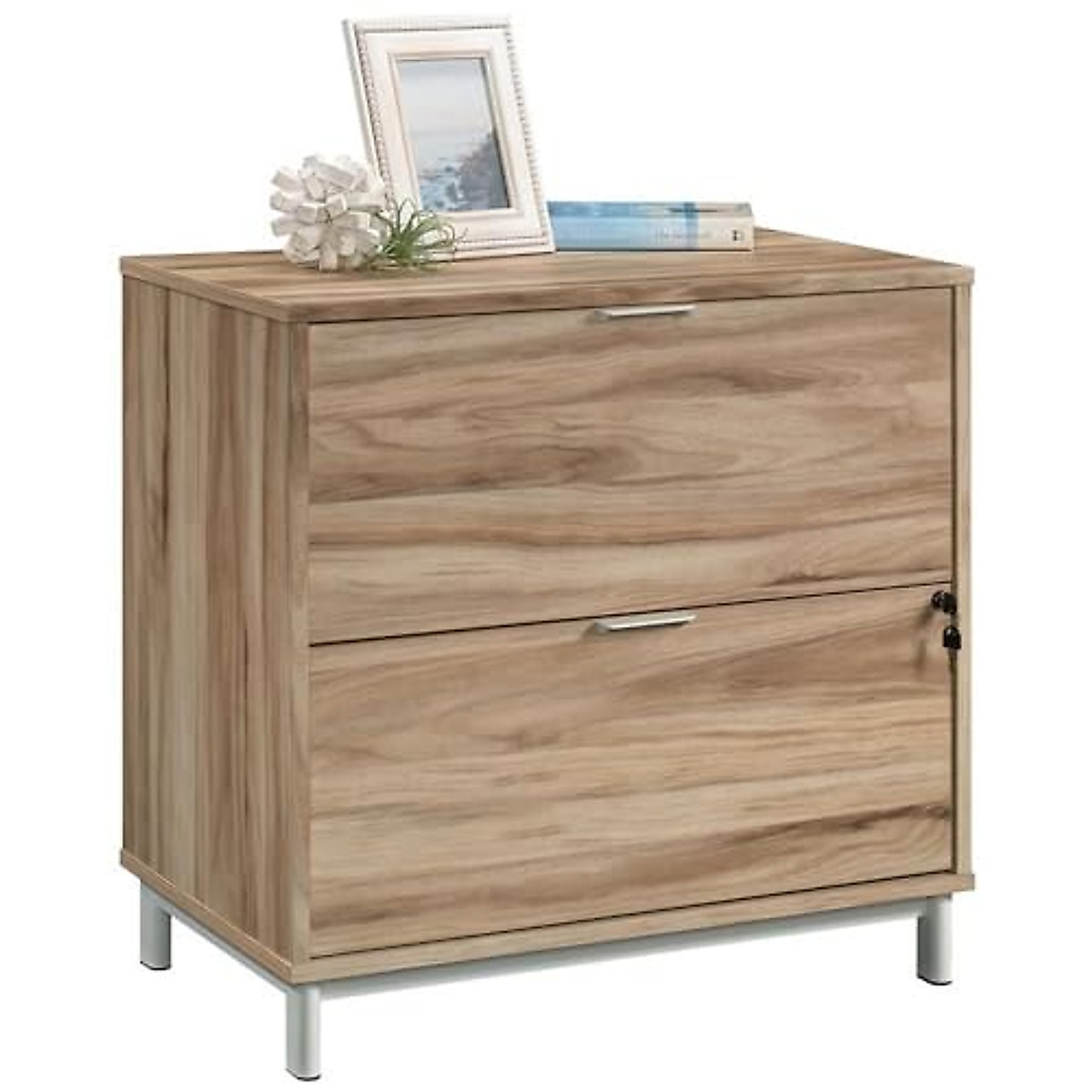 Sauder Portage Park 2-Drawer Lateral File Cabinet in Kiln Acacia, Kiln Acacia Finish