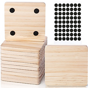 12 Pack Unfinished Wood Coasters, GOH DODD 4 Inch Square Blank Wooden Coasters Crafts Coasters for DIY Architectural Models Drawing Painting Wood Engraving Wood Burning Laser Scroll Sawing