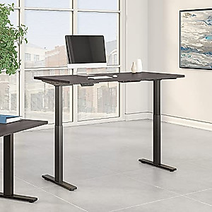 Bush Business Furniture Move 60 Series Height Adjustable Standing Desk, 60W x 30D, Storm Gray with Black Base