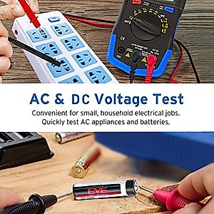 Digital Multimeter AP-36K 4000 Counts multimeter for Voltmeter Ammeter Ohmmeter with Test Leads Data Hold and Backlight LCD for DC/AC Resistance Diodes Transistor Buzzer Continuity