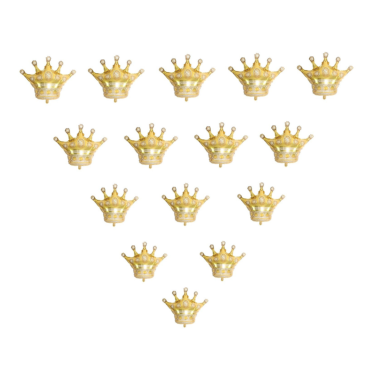 15Pcs Mini Crown Foil Balloons Gold Party Decorations.For Birthday Party Anniversary Supplies
