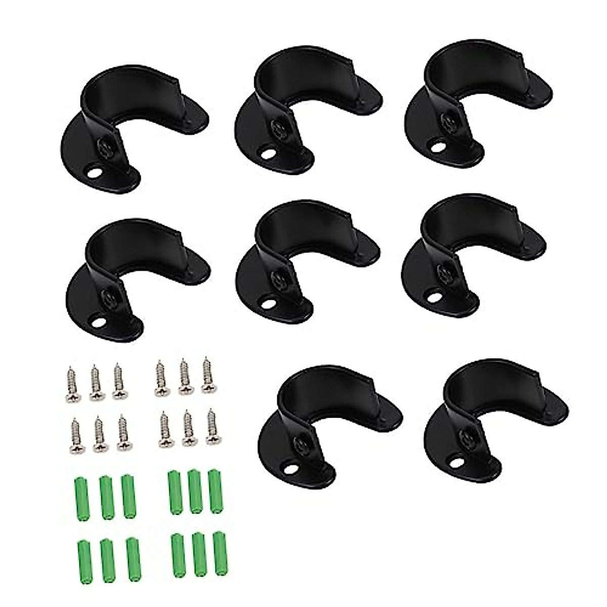 Zerodeko 16 Pcs Shower Rod Holder Shower Curtain Holders Curtain Rods Holders Closet Rod Holder Shower Rod Holders Rod End Supports Closet Rod End Supports Cloth Rod Holder Rod Socket Base