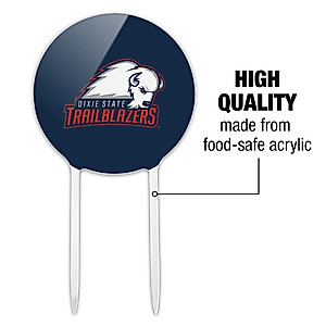 Acrylic Dixie State Primary Logo Cake Topper Party Decoration for Wedding Anniversary Birthday Graduation