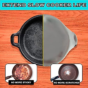 3 Pack Silicone Crock Pot Liner – Dishwasher Safe and Leak proof Silicone Crock Pot Liner Reusable – Perfect Thickened Silicone Slow Cooker Liner for 6 to 8 Quarters