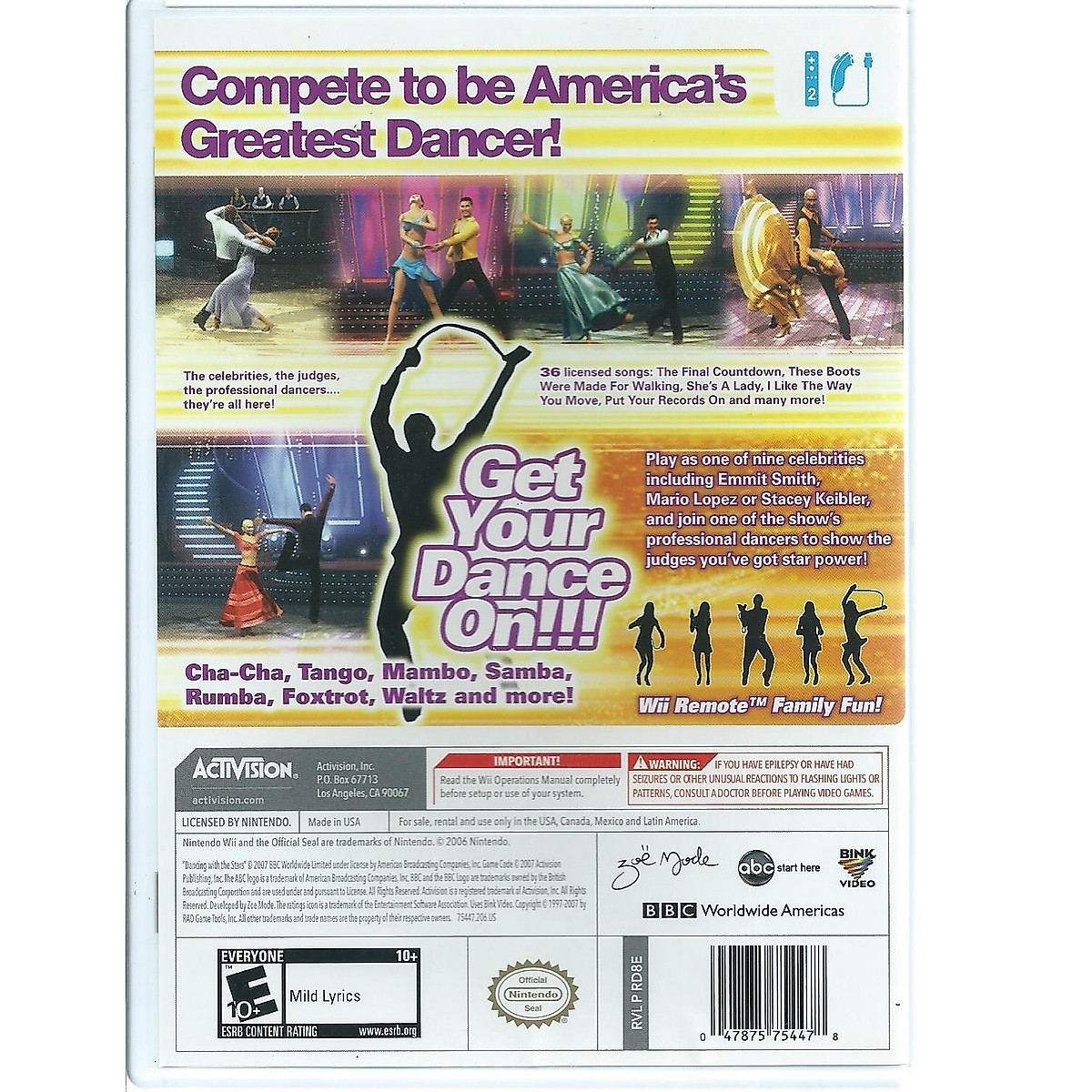 Dancing With The Stars - Nintendo Wii
