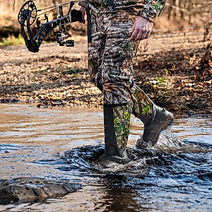 TIDEWE Hunting Boots Snake Proof for Men, Waterproof Insulated Warm Rubber Boots with Steel Shank, 5mm Neoprene Warm Sturdy Lightweight Outdoor Boots, Sturdy Work Boots for Farming Gardening Fishing