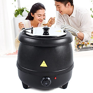 Xlsdlvcnxz Commercial Soup Pot,10.5Qt Large Soup Pot with Hinged Lid and Detachable Stainless Steel Insert Pot,Soup Warmer for Family Gatherings, Parties, Restaurants, and Buffets