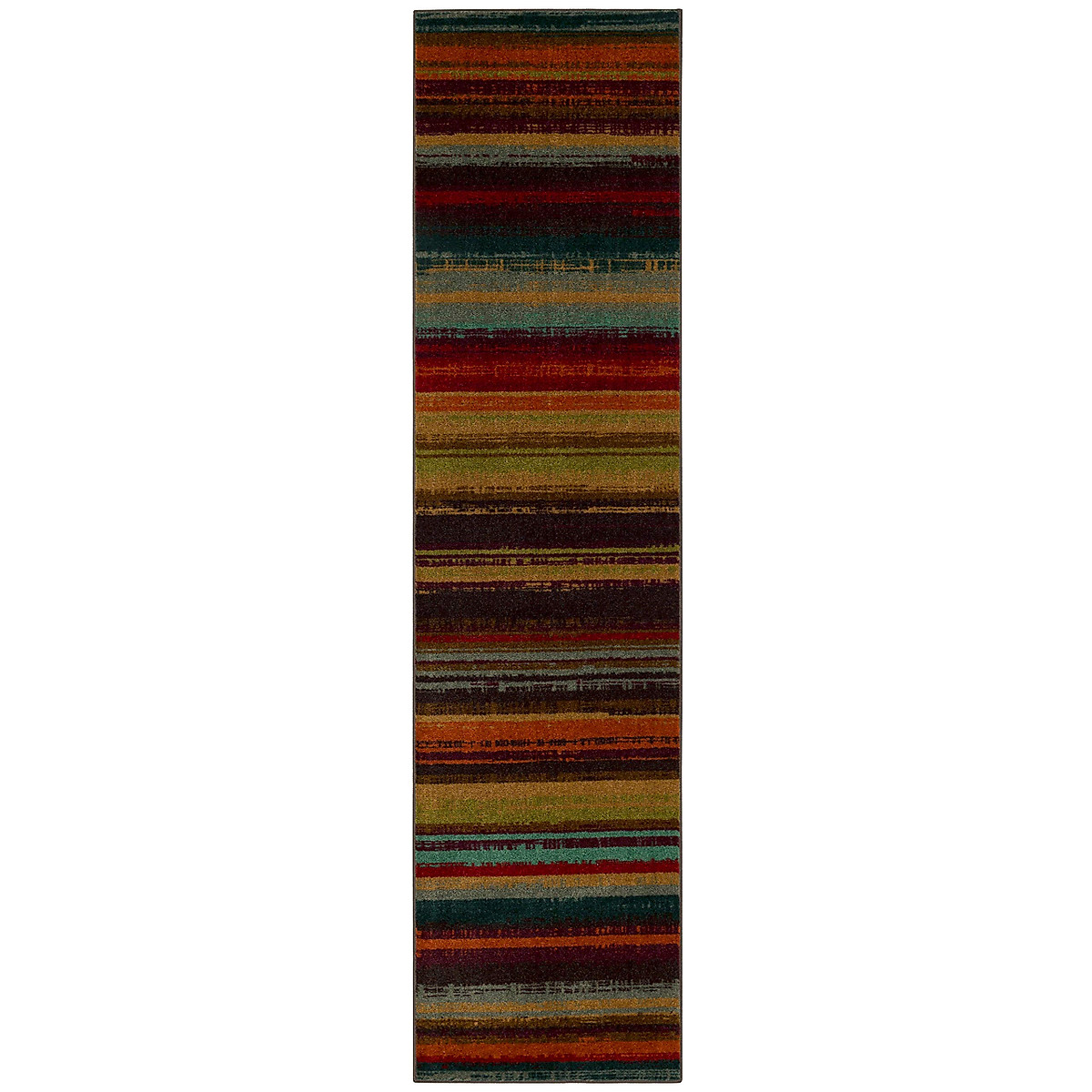 Mohawk Home Boho Stripe 2' x 8' Area Rug - Multicolor - Perfect for Living Room, Dining Room, Office