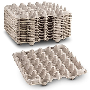 MT Products Egg Crates, Egg Flat Cartons Bulk Holds 30 Eggs - Pulp Fiber Egg Crate for Chicken Farm - Great Home for Roach Colony - Made in the USA - 15 Flats