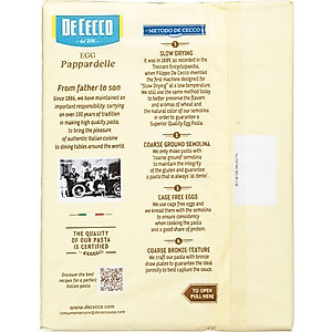 De Cecco Pasta, Egg Pappardelle, 8.8 Ounce