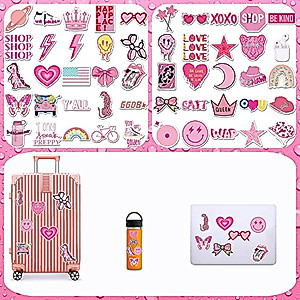 Preppy Aesthetic Pictures Wall Collage Kit - 70 set 4x6 Inch - Trendy Pink Photo Collage Kit for Preppy Room Decor - Cute Small Posters for Dorm Bedroom - Preppy Things for Teen Girls -Trendy Room Decor Preppy Stickers