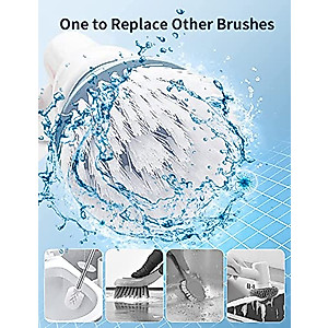 Bilim Cordless Long Handle Electric Mop, Household Cleaning Tool, Portable Spin Scrubber,for Bathroom/Wall/Tile Floor/Bathtub/Baseboard/Toilet/Kitchen