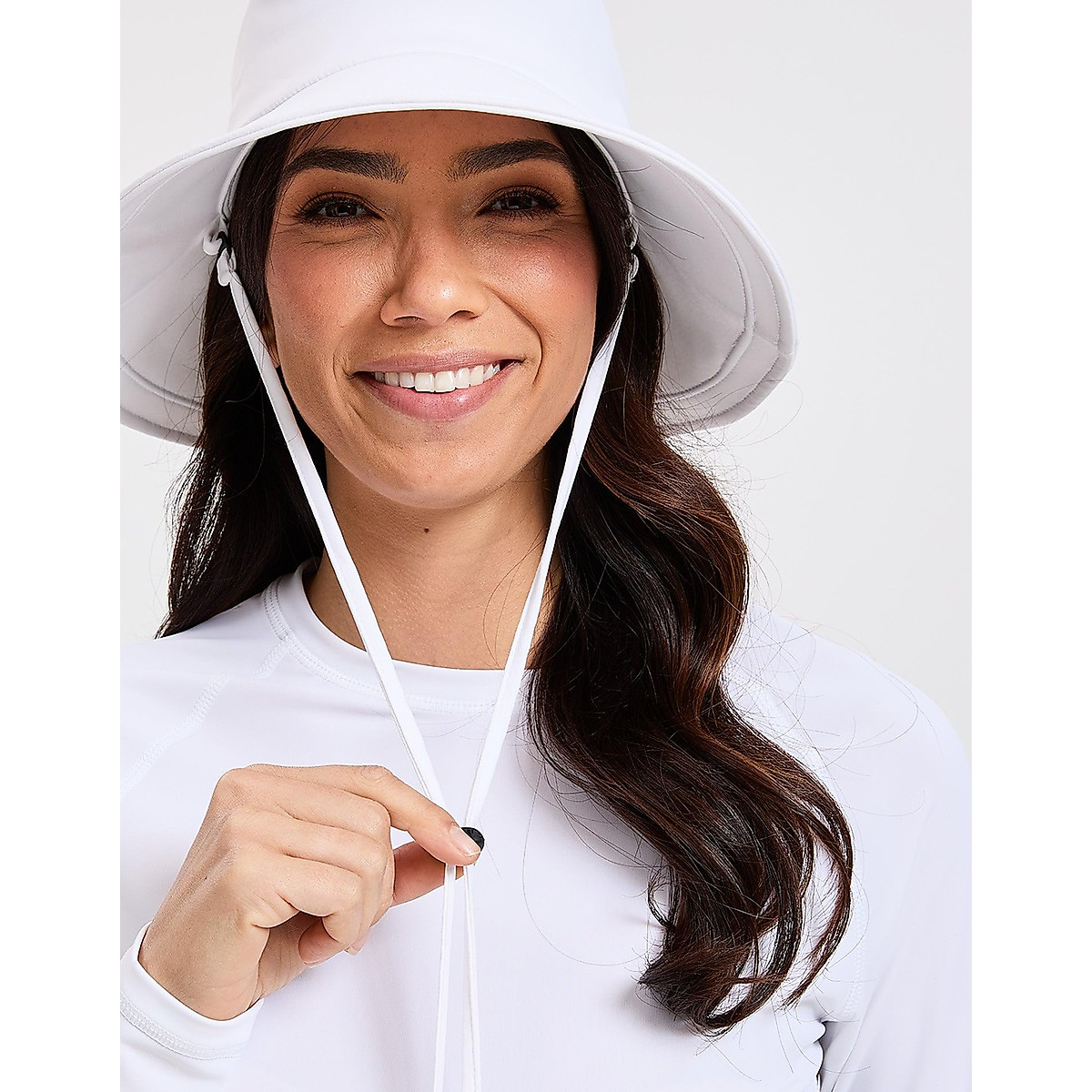 Solbari Wide Brim Swim Sun Hat UPF50+ White