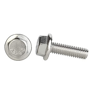 M8 x 20mm Flanged Hex Head Bolts Flange Hexagon Screws, Stainless Steel 304, DIN 6921, 20 PCS