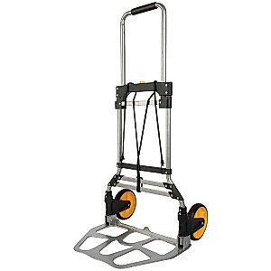 Dolly Cart with Collapsible Handle - Folding Hand Truck with 330lb Capacity - Foldable Cart with Wheels and Elastic Cord by Stalwart