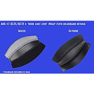 AHG Replacement QC35 Headband / QC35 ii Headband pad Cushion Cover. Compatible with Bose QuietComfort 35 Headphones (QC35) and Bose QuietComfort 35 ii Headphones (QC35 II) (Black)