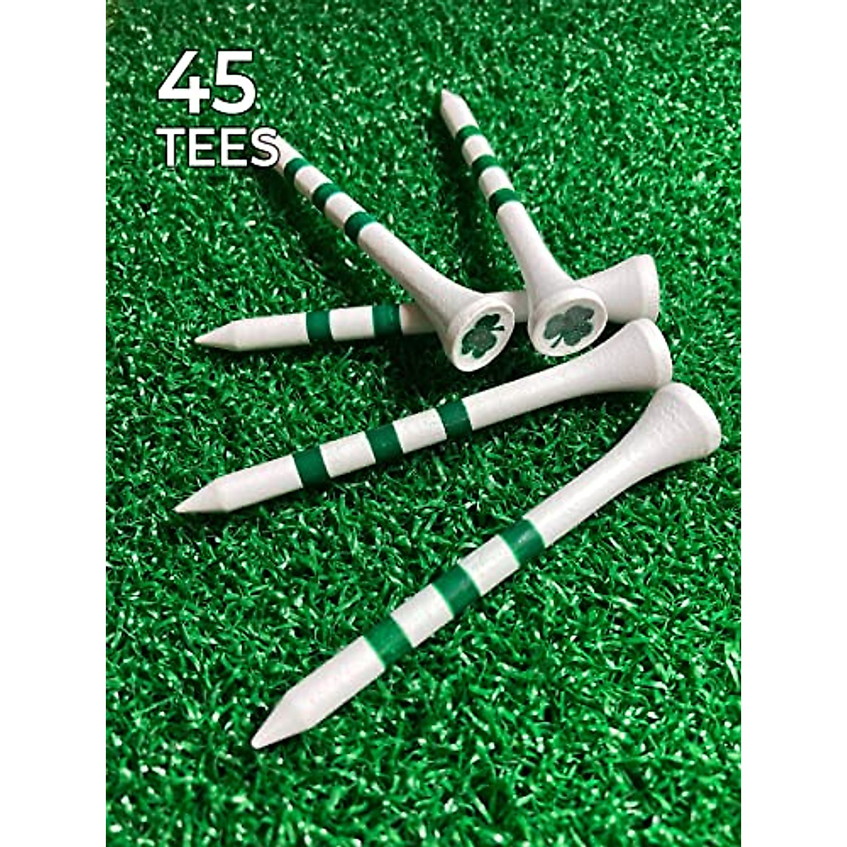 PrideSports 2-3/4" Shamrocks Tees,White,PS23445S