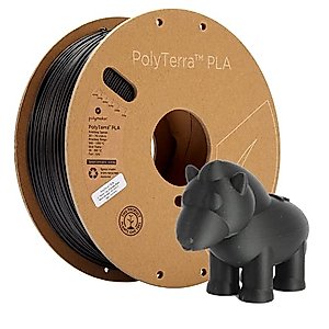 Polymaker Matte PLA Filament 1.75mm Black, 1.75 PLA 3D Printer Filament 1kg - PolyTerra 1.75 PLA Filament Matte Black 3D Printing Filament (1 Tree Planted)