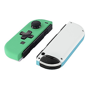 eXtremeRate Mint Green & Heaven Blue DIY Housing (D-Pad Version) with Full Buttons for Joycon Handheld Controller, Replacement Shell for Nintendo Switch & Switch OLED [Only The Shell, NOT The Joycon]