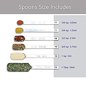 Stainless Steel Measuring Spoons and Cups Combo, Set of 13 Pieces, Stackable Set,Silver
