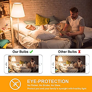 LEOOLS Dimmable E26 Amber led Bulb 6W Equal 60 watt Vintage LED Edison Bulb AC120V 2700K A15 LED Bulb for Ceiling Fan Light Bulbs,Refrigerator Light Bulb 600LM 6Pack