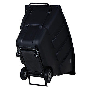 Vestil TDT-100-LD-BLACK Plastic Light Duty Tilt Truck 1 Cubic Yard 850 Lb. Capacity Black