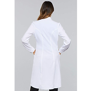 Infinity Cherokee Lab Coat For Woman With 2 Pockets Moisture Wicking & Wrinkle-Resistant Fabric 1401A, XL, White