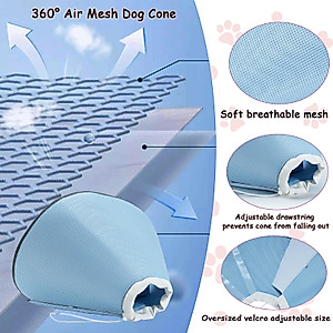 Dog Cone Collar for Large Dogs, Adjustable Soft Pet Cone for Dogs to Stop Licking Wound After Surgery, Dog Cone Alternative Pet E-Collar, Cone for Dogs After Surgical Recovery Collar