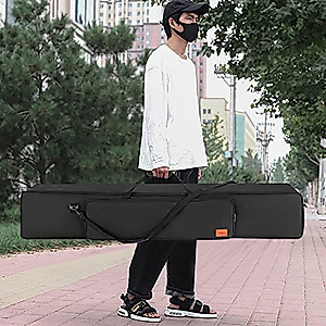 TORIBIO 60" Tripod Case Bag, Waterproof Lightweight Multifunctional Tripod Carrying Case with Shoulder Strap for Lights, Speakers, Cameras, Booms, Microphone Stands