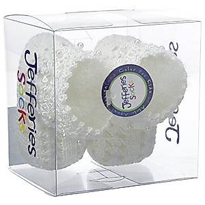 Jefferies Socks Baby Girls' Newborn Daisy Pearl Bootie, White