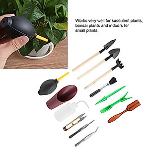 Kaufpart Garden Tools,13pcs Mini Garden Hand Tools Outdoor Bonsai Planting Transplanting Flower Succulent Gardening Tools