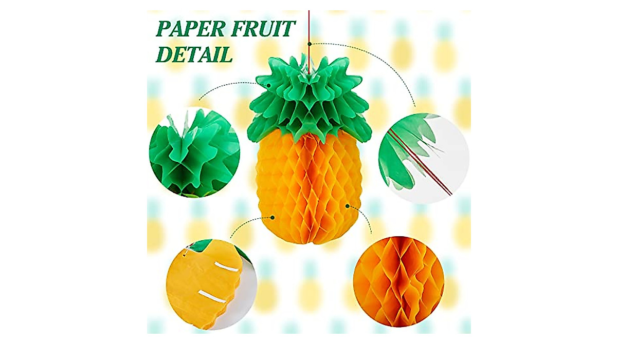 14-Piece Honeycomb Fruit Tissue Paper Decorations for Parties